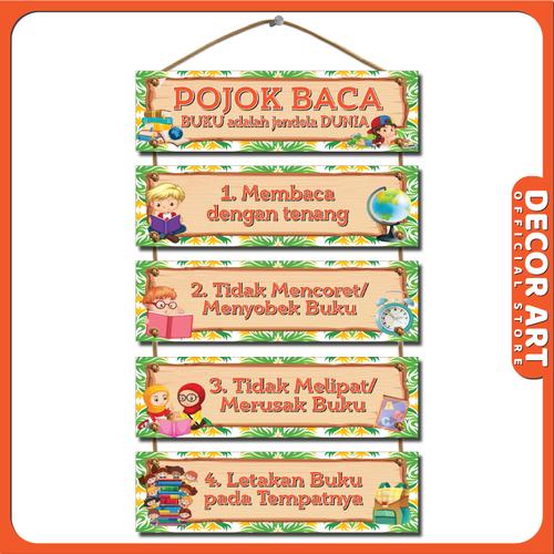 Jual Dekorasi 5 Susun Tema Pojok Baca Sekolah Kelas Tipe Gantung Motif ...