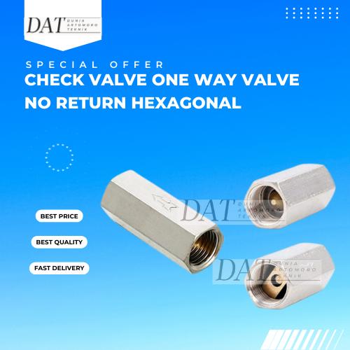 Jual Pneumatic Check Valve No Return Valve One Way Valve Hexagonal - 1/ ...