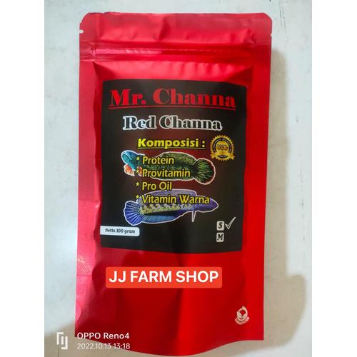 Jual Pelet Mr. Channa red merah 100gram pakan koi koki louhan oscar parrot - Mr red channa ...