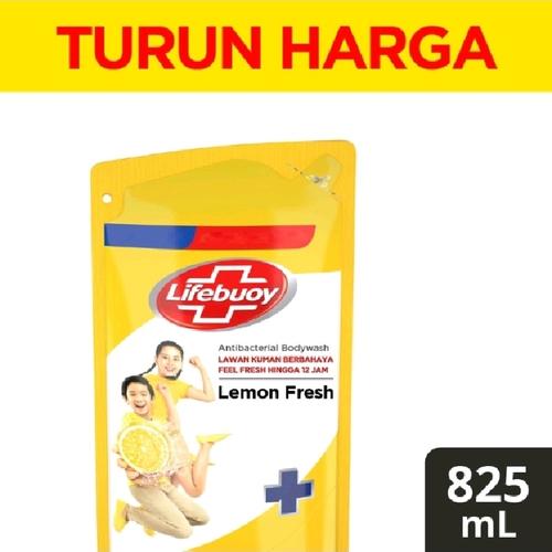 Jual Sabun Mandi Cair Refill 900ml Lifebuoy (Kuning) Lemon Fresh Body ...