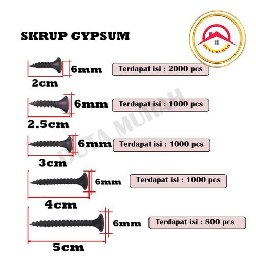 Jual Sekrup Skrup FAB / Sekrup Gypsum Harden screw (100 gram) - Harden ...