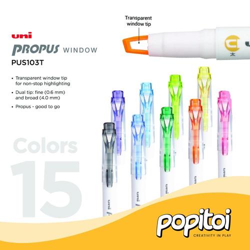 Promo UNI PROPUS Window Dual Color Smoke Light Highlighter Marker - SMOKE BLUE - Kota Surabaya ...