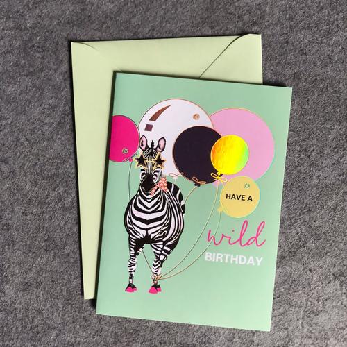 Jual Happy Birthday Card / Kartu Ucapan Ulang Tahun ( zebra ) 2106 ...