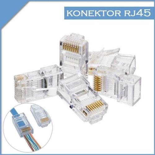 Jual Konektor Rj45 Cat 5 Connector Lan Jack Rj-45 Cat5 Satuan Eceran ...