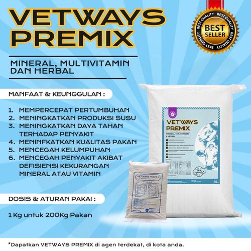 Jual VETWAYS PREMIX 1KG - Mineral Multivitamin dan Herbal - Kota Surabaya - PREMIX TERNAK ...