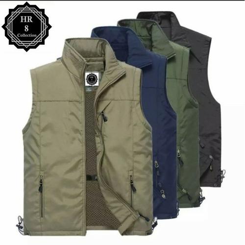 Jual Rompi Pria vest lapangan simpel/Rompi motor/Rompi outdoor - krem ...