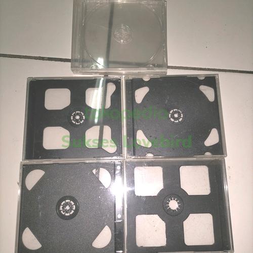 Jual tempat kotak casing cd dvd plastik bekas pakai - hitam - bening ...
