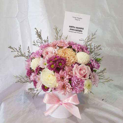 Promo Small Roundbox Flower/ Bunga Box / Hadiah Ultah / Anniversary ...