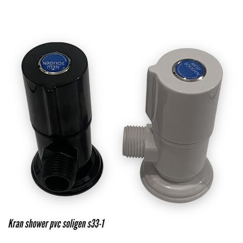 Jual Stop kran single jet shower pvc S33-1 Soligen - Hitam - Jakarta ...