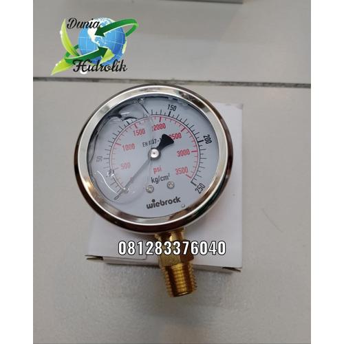 Jual PRESSURE GAUGE WIEBROCK 250 BAR 2,5 INCH / PRESSURE GAUGE 3500 Psi ...