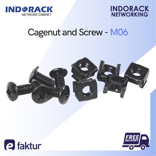 Jual Indorack Accesories Cage Nut and Screw Set Baut Rak Rack Server ...