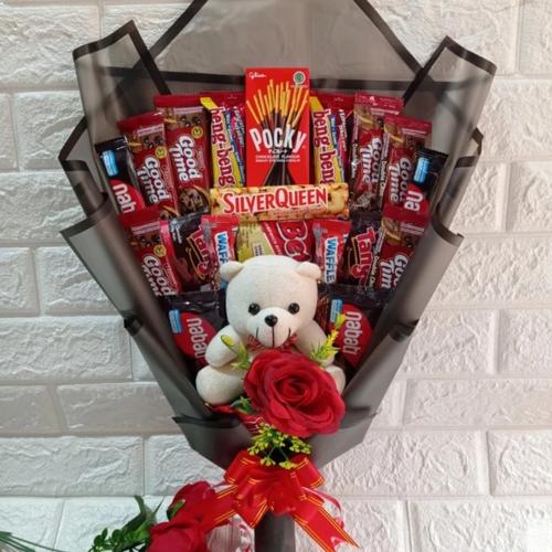 Jual Bucket Snack + Boneka / Snack Bouquet Besar Wisuda Ulang Tahun ...