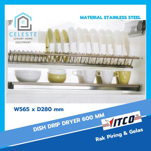 Jual VITCO Dish Drip / Rak Piring & Gelas Cantik Serbaguna Stainless ...