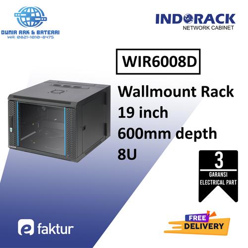 Jual WALLMOUNT 8U 600MM INDORACK WIR6008D - DOUBLE DOOR WALL RACK MOUNT ...