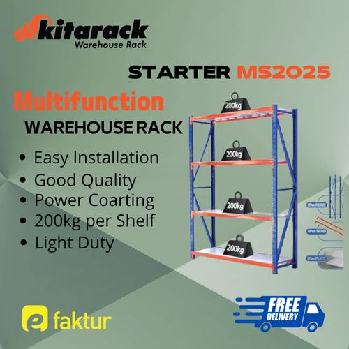 Jual WAREHOUSE RACK 2.5 METER 4 SUSUN RAK GUDANG KITARACK MS2025 - Kota ...