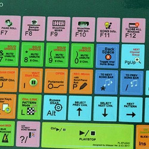 Jual FL Studio shortcut keyboard sticker - doft laminasi - Kab. Malang ...