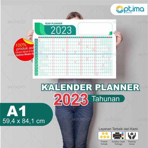 Jual KALENDER PLANNER TAHUNAN 2023 ukuran A0 , A1, A2 - A1-59,4 x 84,1 ...