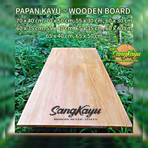 Jual Kayu Papan kayu 70x50 cm Wooden board bahan meja kayu ambalan ...