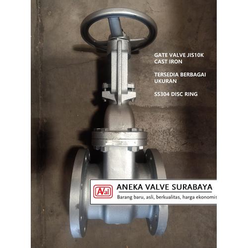 Jual DN40 GATE VALVE BESI CAST IRON CI JIS 10K 1 1/2" SS DISC RING SEAT - Kota Surabaya ...