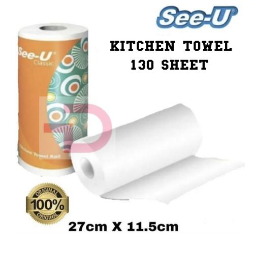 Jual Tissue SEE-U Kitchen Towel roll Classic 1ply 130 sheets TISU DAPUR ...