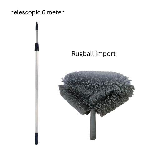 Jual Telescopic Stik Alumunium 6 meter dengan Rugball Import Sapu ...