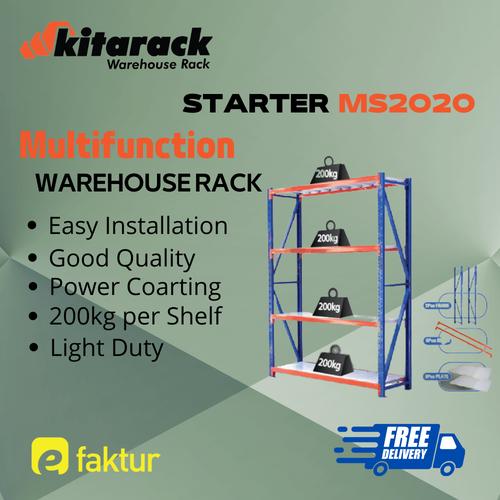 Jual WAREHOUSE RACK KITARACK MS2020 2 METER RAK GUDANG LIGHT DUTY 4 ...