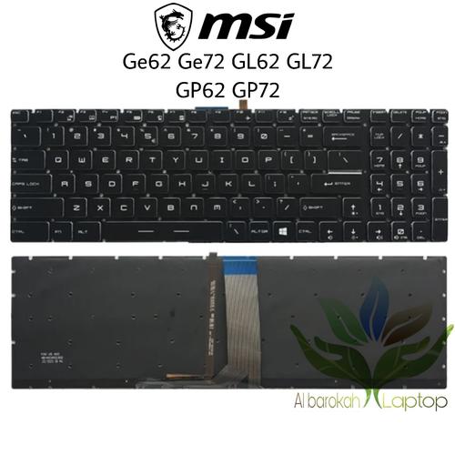 Jual keyboard msi ge62 ge72 gs60 gs70 gl62 gl72 gp62 gp72 cx62 gt62 ...