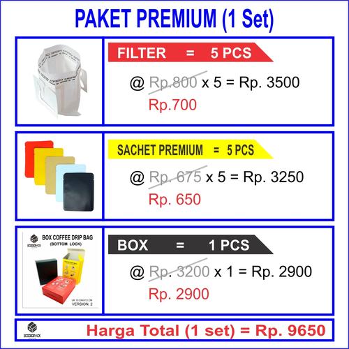 Jual PAKET PREMIUM - KEMASAN KOPI DRIP BAG COFFE FILTER PAPER SACHET ...