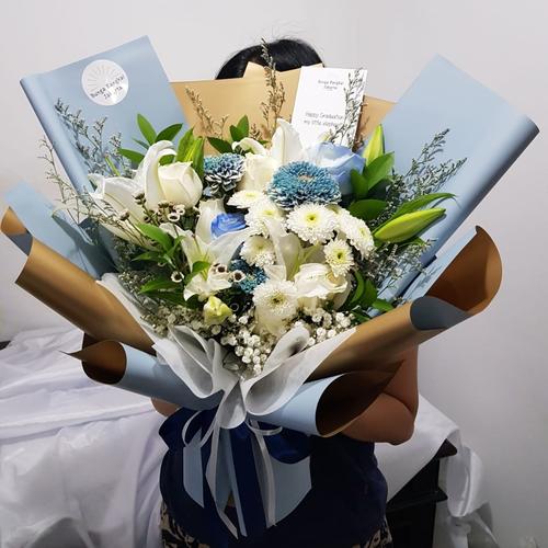 Promo Bouquet Mix Flower with Lily /Bouquet Anniversary / Hadiah Ulang ...