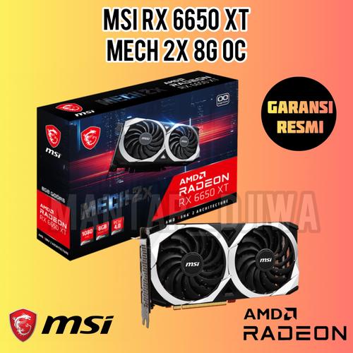 Jual AMD Radeon MSI RX 6650 XT / 6650XT MECH 2X 8G OC - New Garansi ...