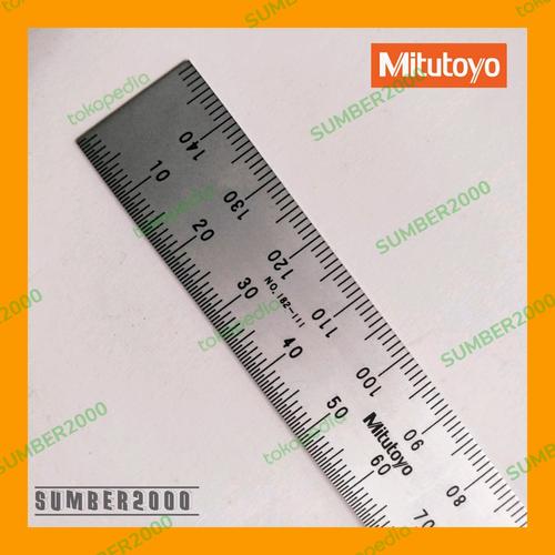 Jual STEEL RULE 150MM GRADUATION 1MM-0.5MM MITUTOYO 182-111 MADE IN ...