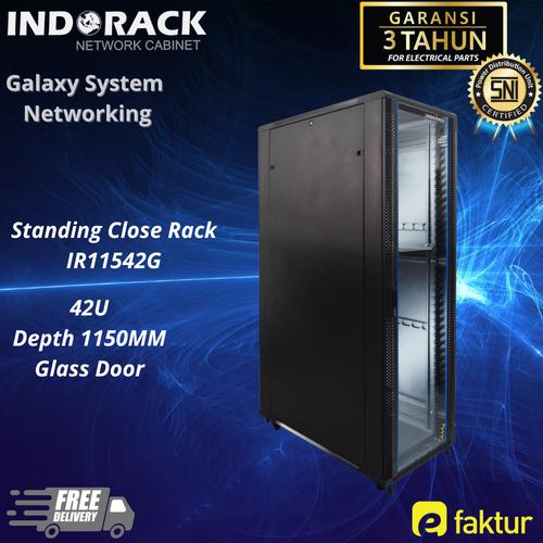 Jual Rack Server 42U INDORACK IR11542G Close Rack Glass Door Depth ...