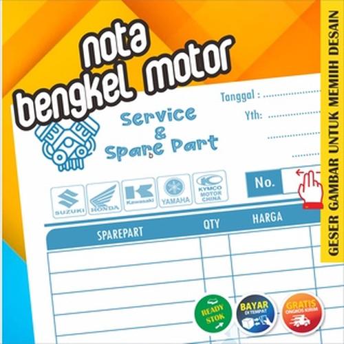 Jual Nota Bengkel Motor atau Servis Motor 2ply Ready Stok - MTR ...