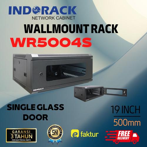 Jual Wallmount Rack INDORACK Single Door Rack Server 4U Depth 500mm ...