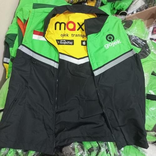 Jual rompi ojol bolak balik gojek maxim terbaru waterproff - M - Kota ...