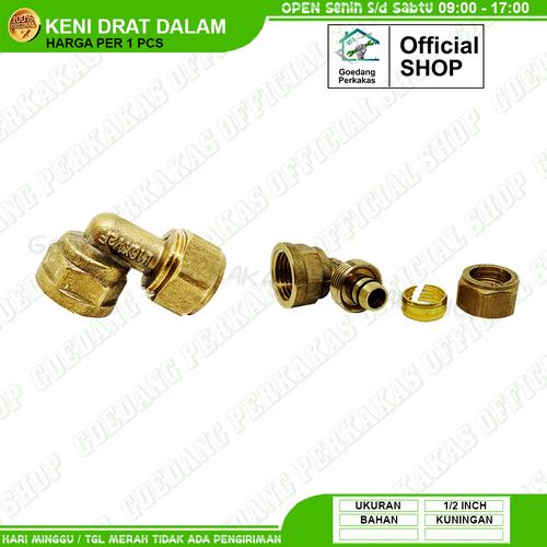Jual Keni Drat Dalam Air Panas Kuningan 1/2 Inch Knee Kran Shower Air Panas - Jakarta Utara ...