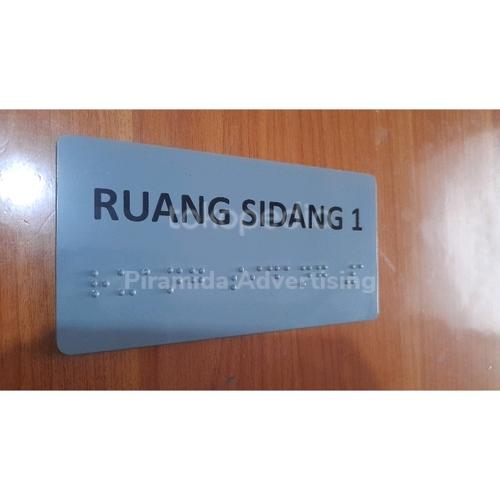 Jual Braile nama ruang PENDAFTARAN huruf tuna netra low vision akrilik ...