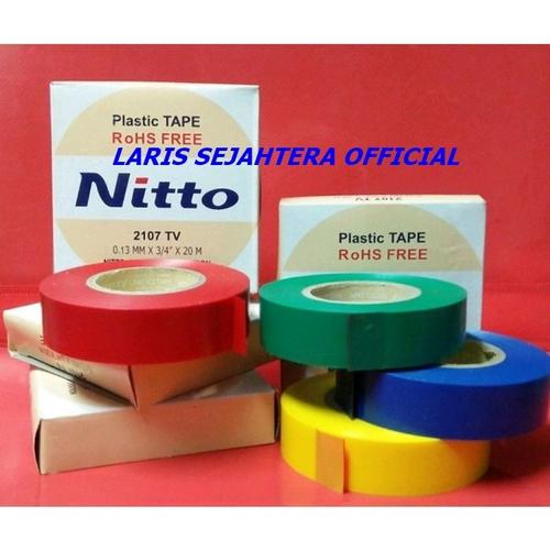 Jual Isolasi Listrik Nitto Warna Merah / Kuning / Biru / Hijau - Merah ...