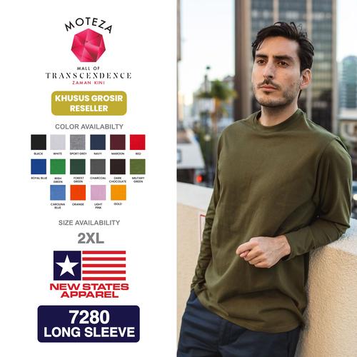 Jual Kaos Lengan Panjang Long Sleeve- NSA Premium Cotton 7280 - XXL ...