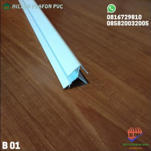 Jual LIS Siku Luar Plafon PVC Motif Putih Polos, KUALITAS TERBAIK - Lis ...