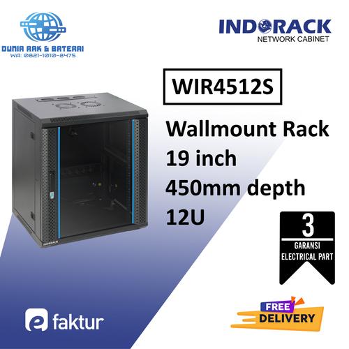 Jual WALLMOUNT 12U 450MM INDORACK WIR4512S - WALL RACK MOUNT SINGLE ...