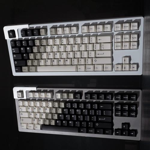 Jual Keycaps Set Cherry PBT Black White BOW WOB Gradient - White Black ...