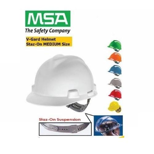 Jual helm MSA Lokal SNI / helmet msa lokal + tali dagu msa - Putih ...