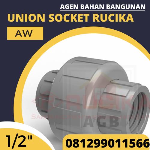 Jual Union Sok / Union Socket / Water Mur 1/2" AW Rucika (Grosir ...