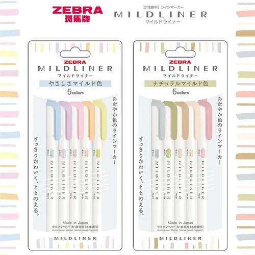 Promo Zebra Mildliner Gentle Natural Mild Colors Double Sided ...