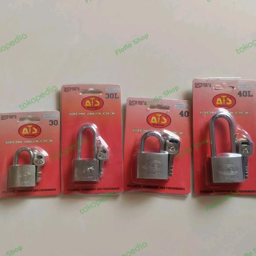Jual gembok ATS putih 30,40,50,60 pendek dan panjang - 60 pendek ...