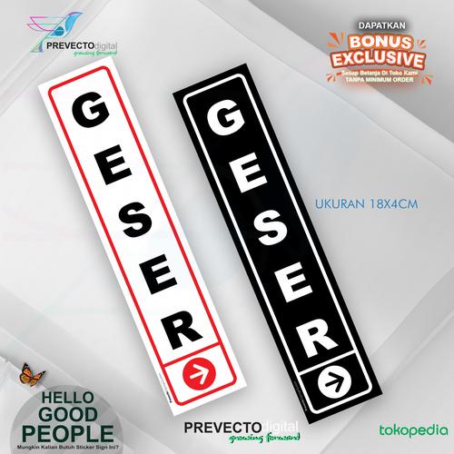 Jual Sign Sticker Pintu Geser Kanan - Putih - Jakarta Barat - prevecto ...