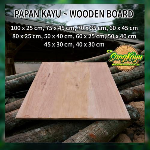 Jual Kayu Papan kayu 60x45 cm Wooden board bahan meja kayu ambalan - 40 ...