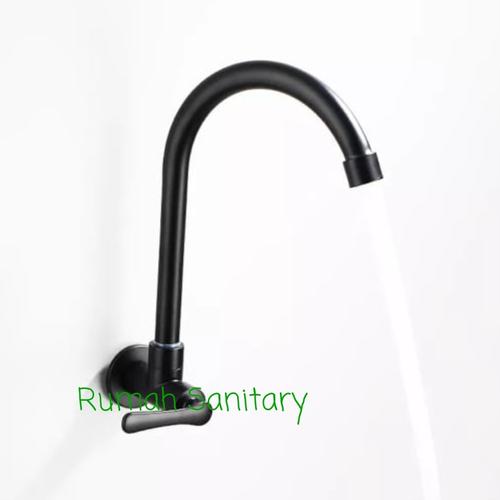 Promo Kran angsa tembok hitam 1/2 / Keran sink Tanam black - B2-H3-A ...