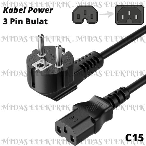 Jual Kabel Power Listrik Komputer CPU PC Rice Cooker Magic Com Lubang 3 C15 - Hitam - Kota Bogor ...